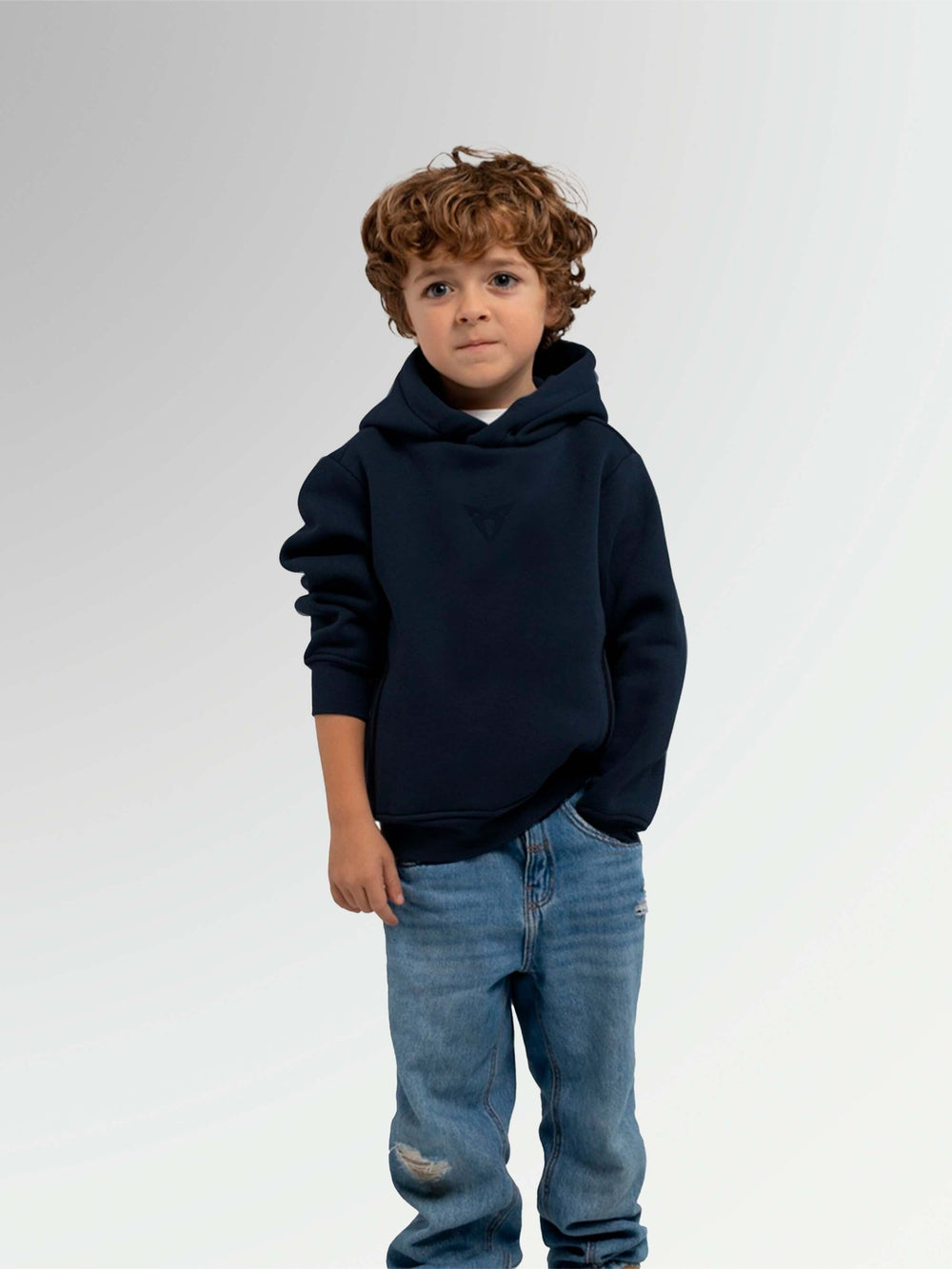 Sudadera azul unisex con capucha y bolsillos | CUPRA Collection